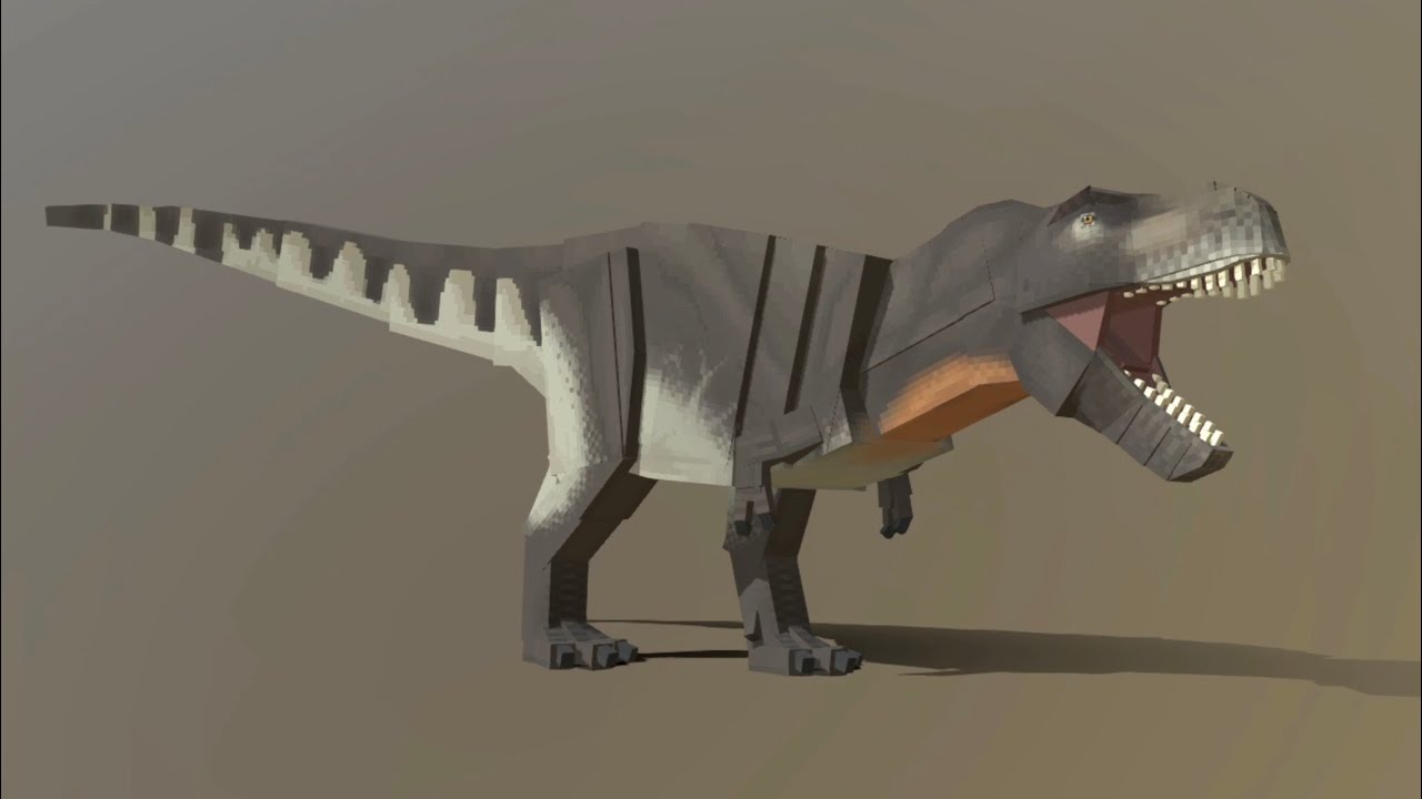 Minecraft T-Rex roaring animation (Dinosaur Kingdom addon) - YouTube
