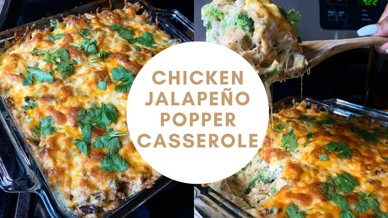 Chicken Jalapeño Popper Casserole | KETO FRIENDLY | The Hungry Jawn ...
