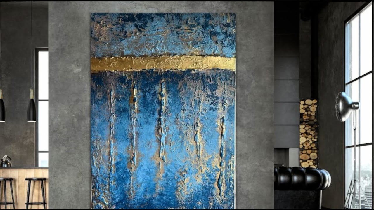 Amazing Textured Abstract Painting. Great technique for a Large Canvas ...