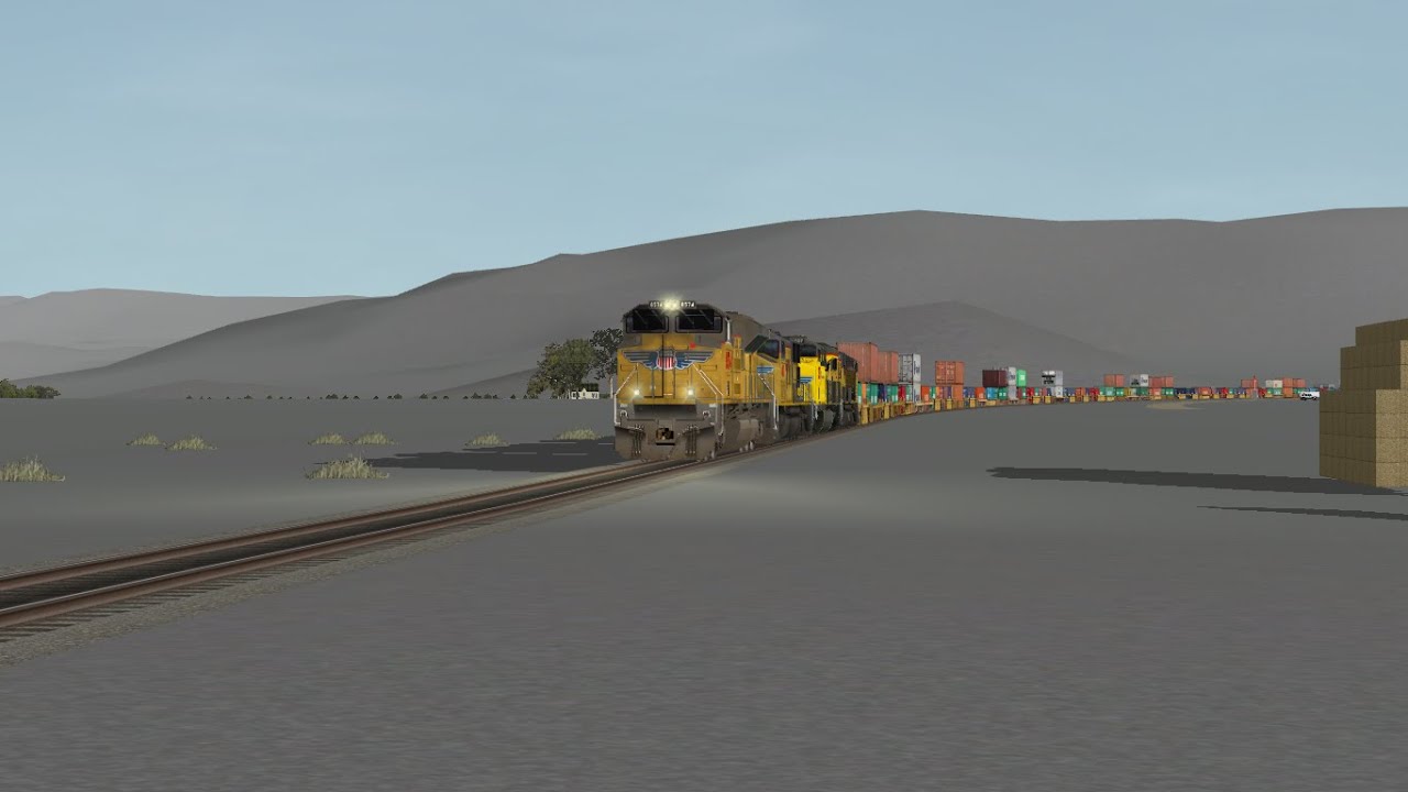 ORTS: High Speed UP SD70ACe #8574 Repainted ACe SB IDVLB-04 At San Luis ...