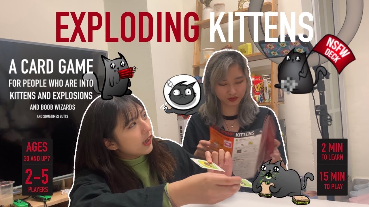 爆炸貓桌遊開箱💣🙀(18禁版本🔞) | Exploding Kittens NSFW Deck - YouTube