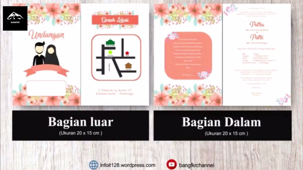template design undangan siap cetak - YouTube
