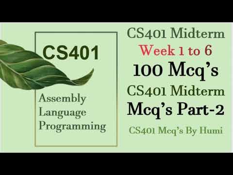 cs401 midterm Mcqs Part 2 | cs401 midterm preparation | cs401 most repeated mcqs | By Humi - YouTube