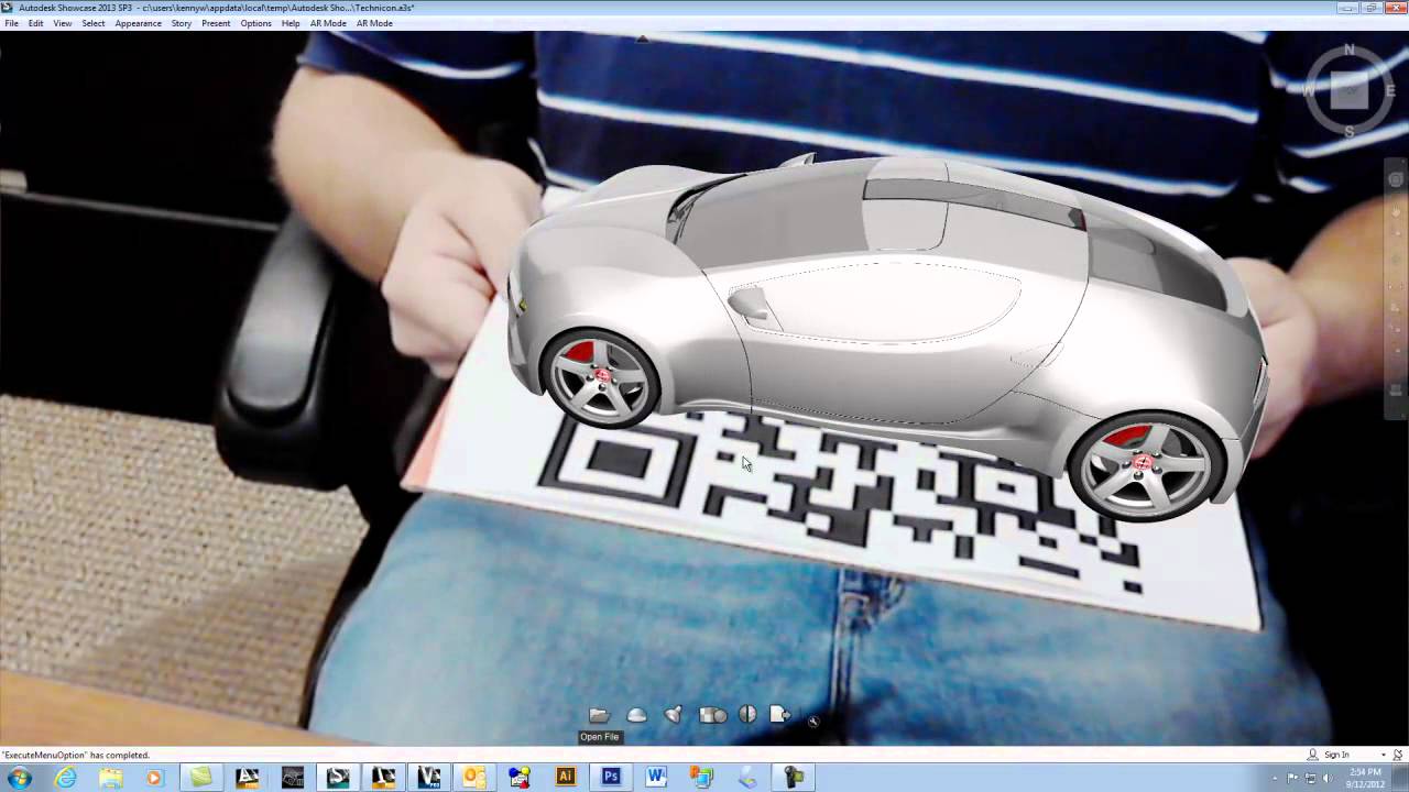 Augmented Reality Plug-In for Autodesk Showcase 2013 - YouTube