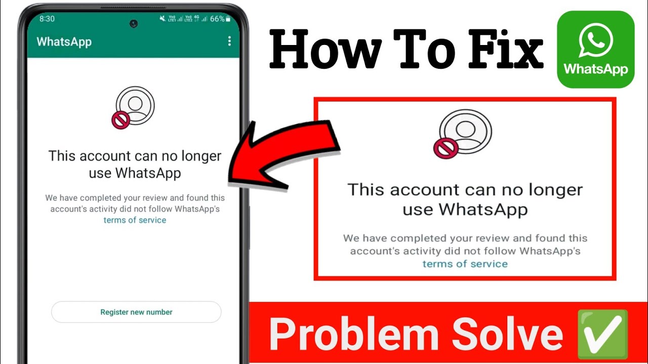 How to Fix This account can no longer use WhatsApp | This account can ...