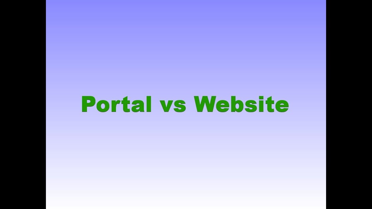 Websphere Portal Tutorials Difference Between Portal Vs Website Youtube