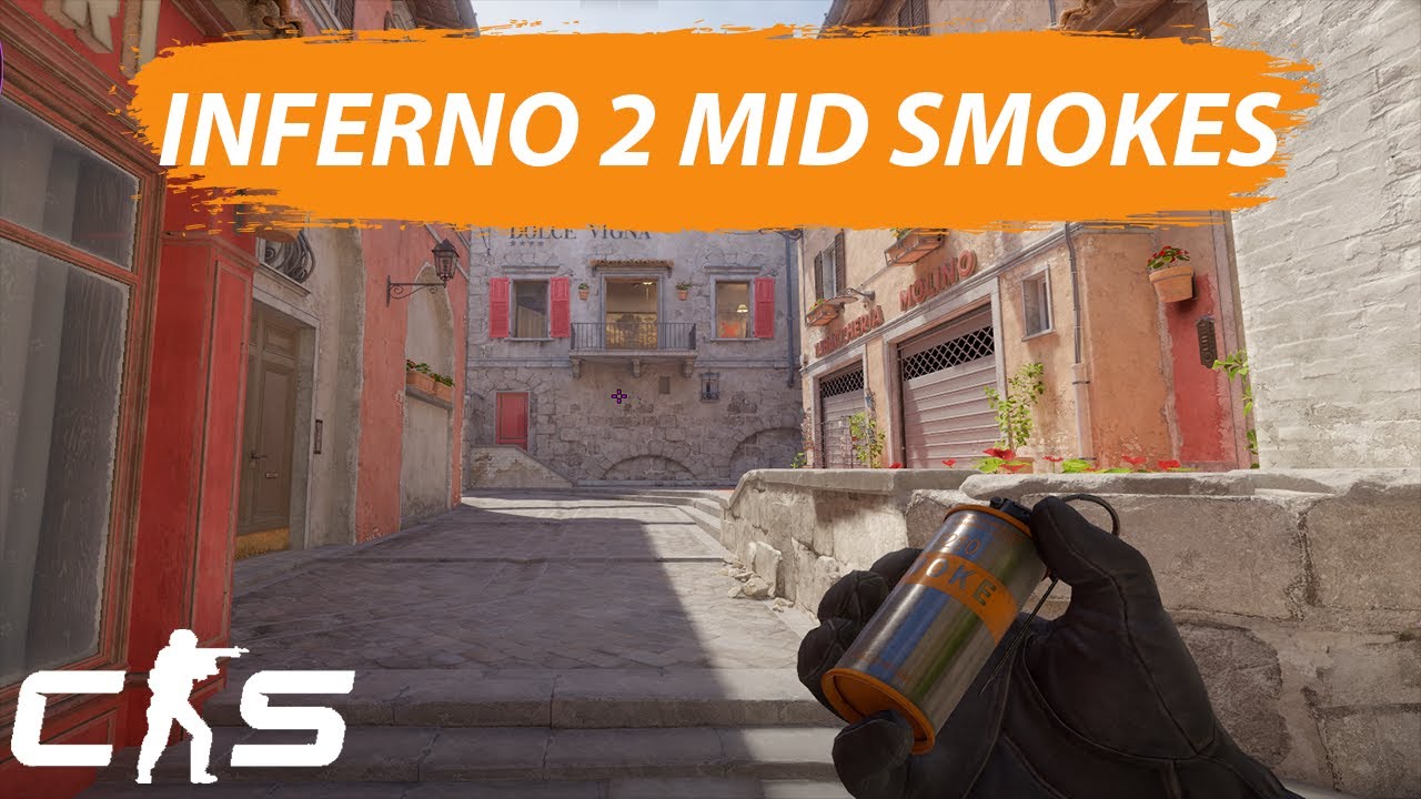 CS2 INFERNO 2nd Mid Smokes - ( T-Side ) ( Long, Arch, Short ) - YouTube
