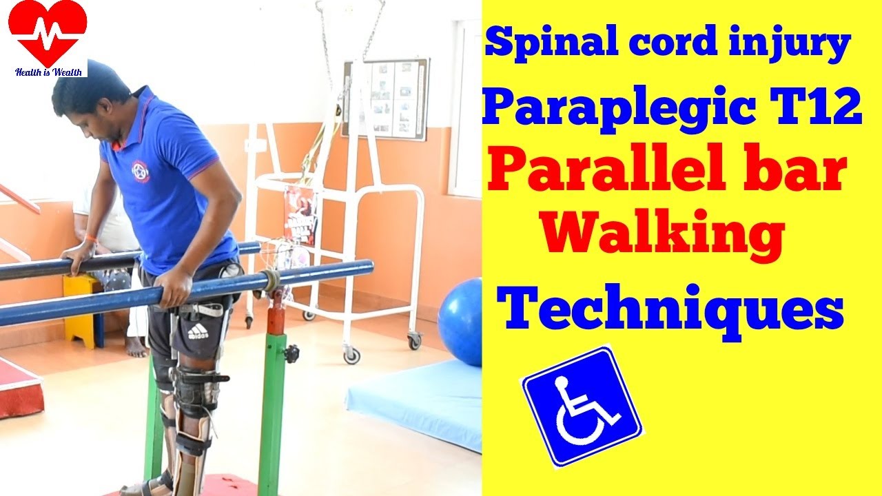 spinal cord injury paraplegic walking techniques with parallel bar ...