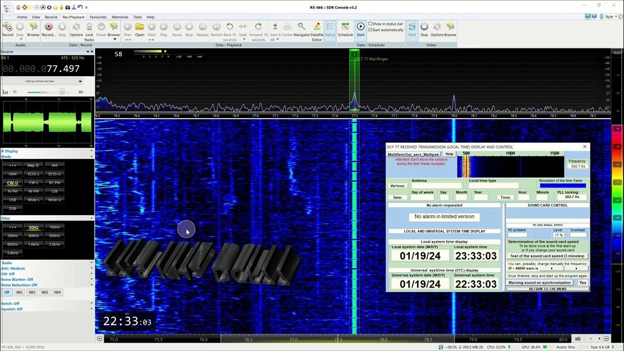 77 5 Khz Dcf77 Time Signal Decoder Youtube