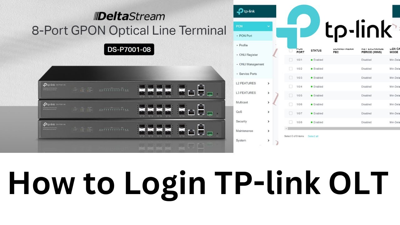Step-by-Step Guide: Logging In to TP-Link OLT Model DS-P7001-08 - YouTube