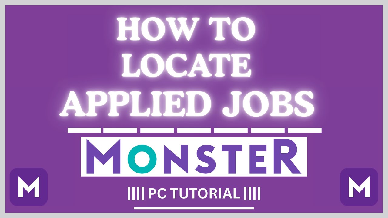 How to View Jobs you have Applied for on Monster | PC Tutorial👍 - YouTube