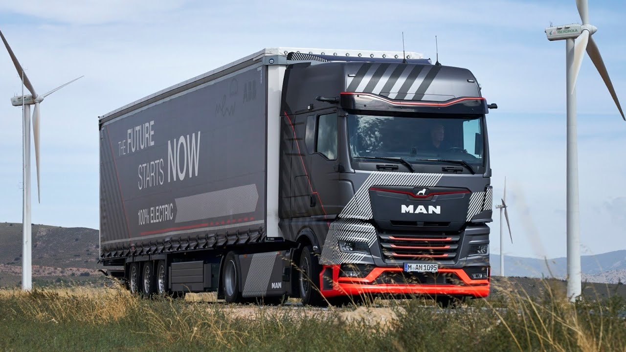 Next Gen MAN eTruck tested in Spain! - YouTube