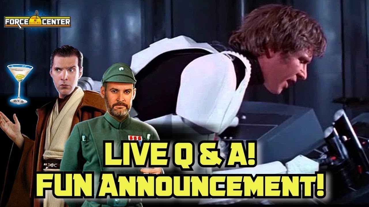 LIVE STAR WARS Q & A! FUN FORCECENTER ANNOUNCEMENTS! - YouTube