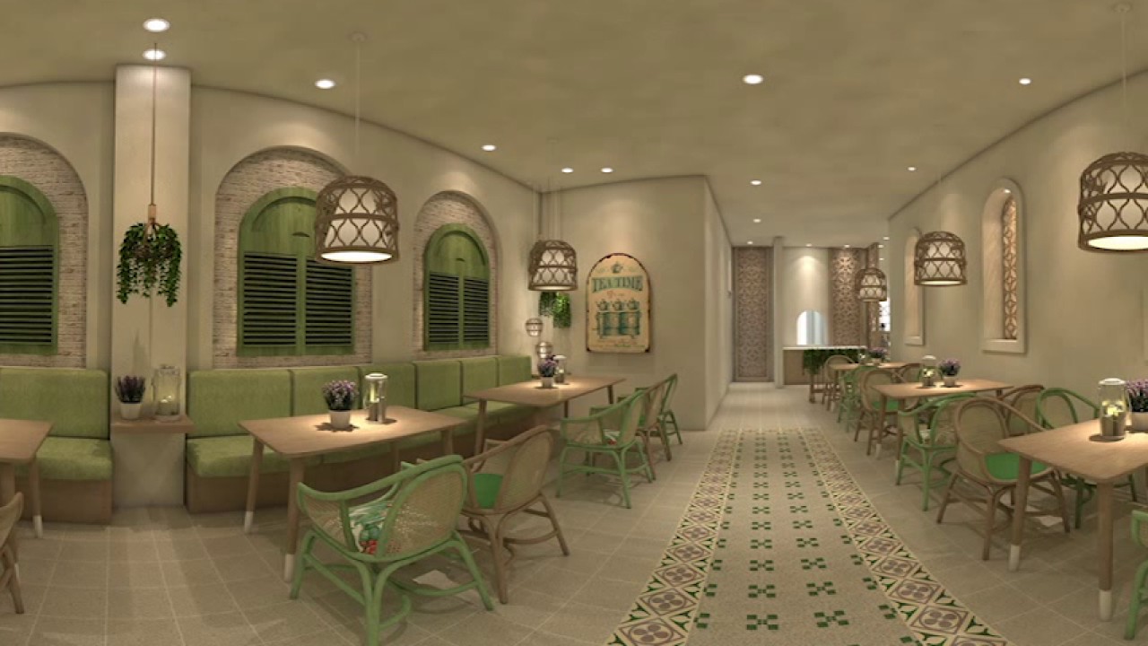 Interior Design of Cafe - Virtual Reality - Camera 360 using 3ds Max - YouTube