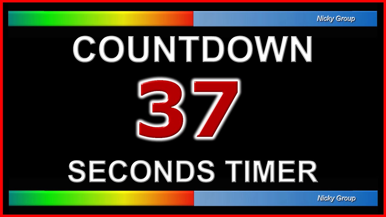 ⏰ 37 Seconds Timer - Countdown Full HD 1080p - Background Relaxing ...