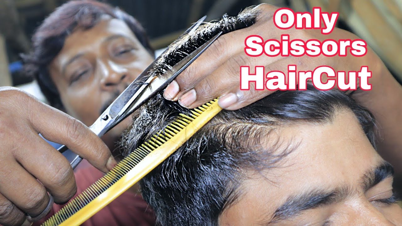Best ASMR Haircut Experience With Only Scissor | Only Scissors Haircut ...