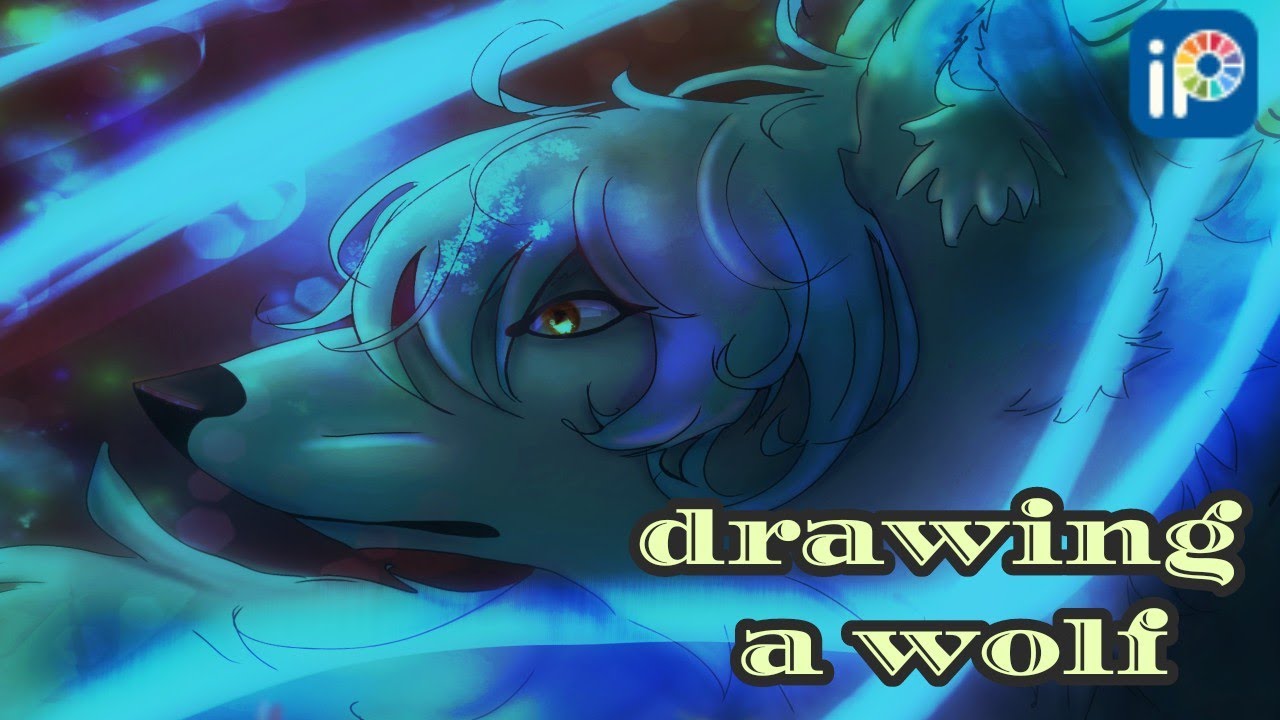 Drawing a Wolf (no talking/texting)(chill drawing)(Ibis paint) - YouTube