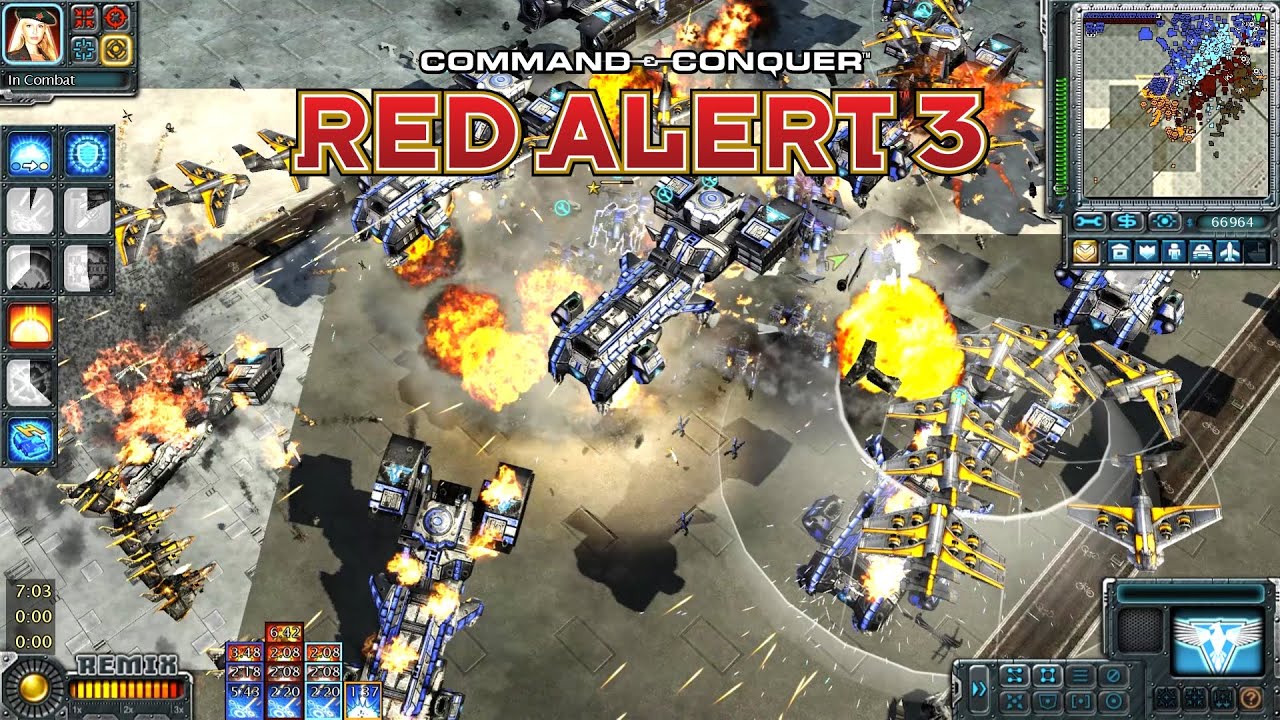 Command & Conquer Red Alert 3 Remix MOD Allies Zeus Battleship in Tower Defense Map - YouTube