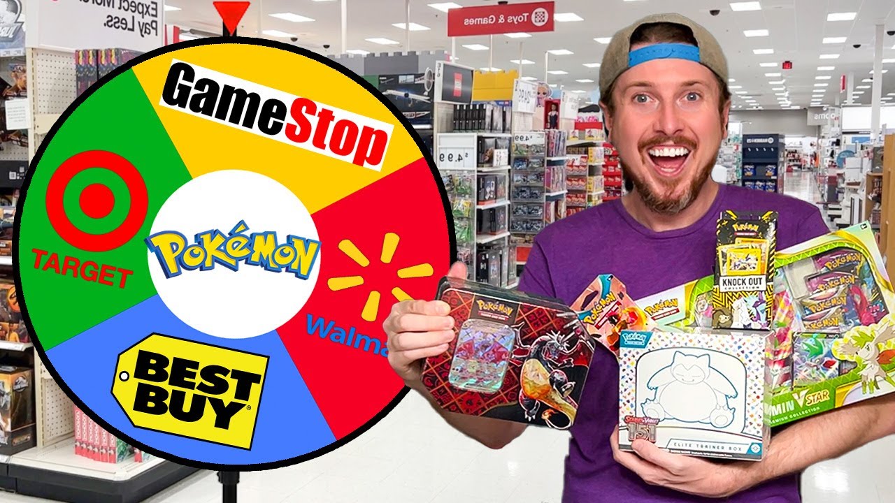 Spin The Wheel & BUY Pokemon Cards in WHATEVER Store It Stops On! - YouTube