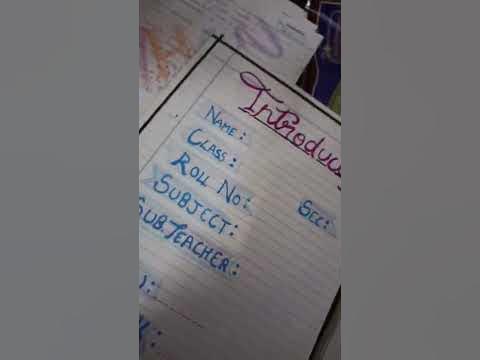 How to make an Introduction page for project file.. - YouTube