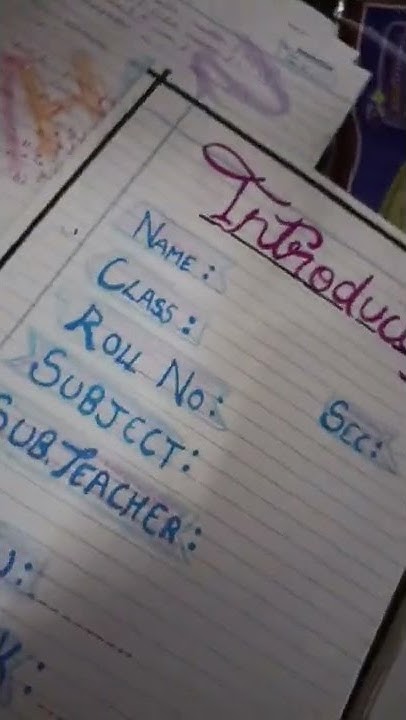 How to make an Introduction page for project file.. - YouTube