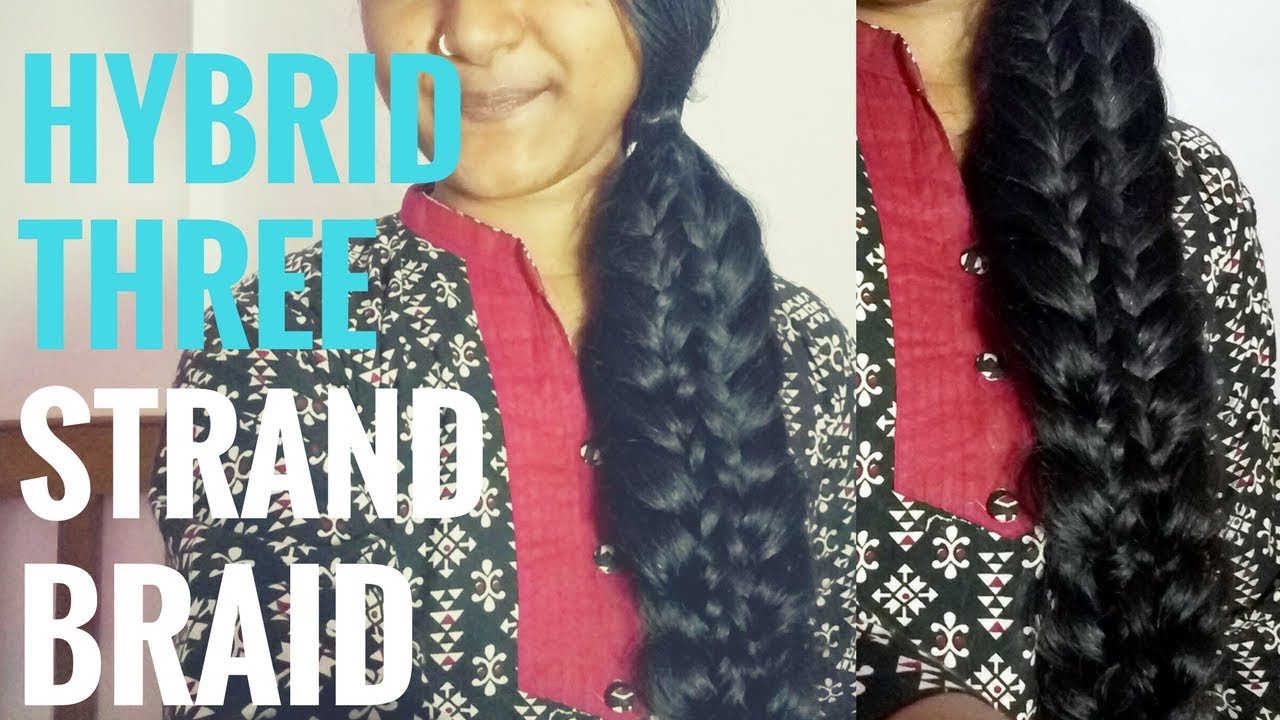 Hybrid Three Strand Braid - YouTube