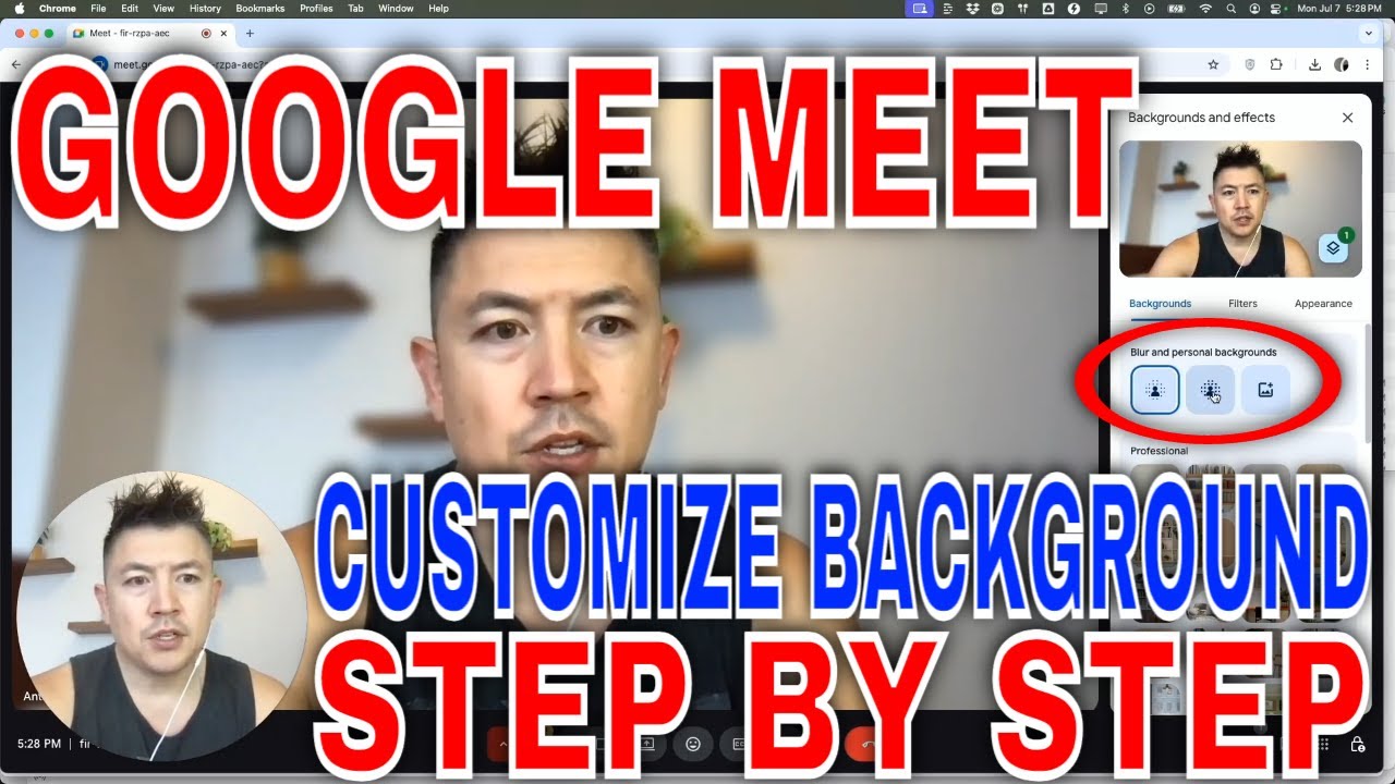 How To Customize Google Meet Background 🔴 - YouTube