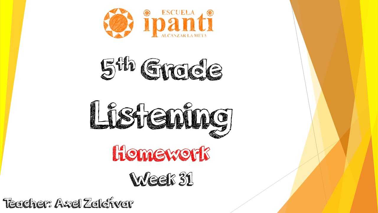 5th Grade Listening Homework Week 31 YouTube 5th-grade-listening-homework-week-31-youtube