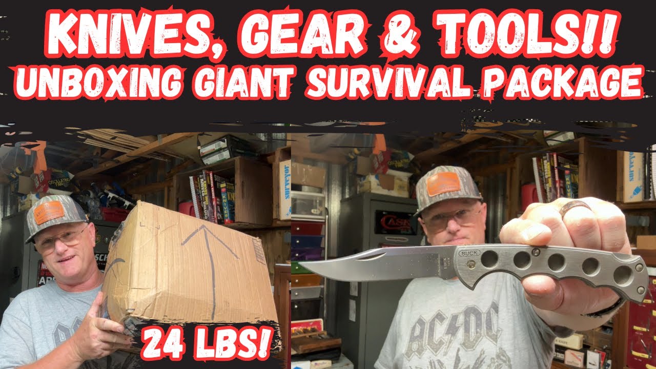 Unboxing GIANT Survival Package (Knives, Gear, Tools) - MUST SEE - YouTube