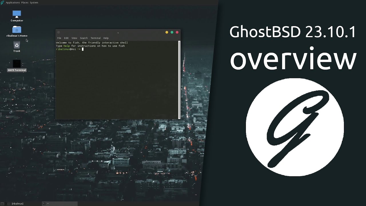 GhostBSD 23.10.1 overview | A simple, elegant desktop BSD Operating System - YouTube