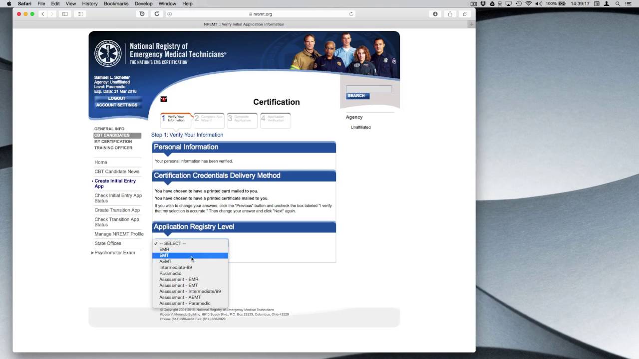 Creating Your NREMT Account - YouTube