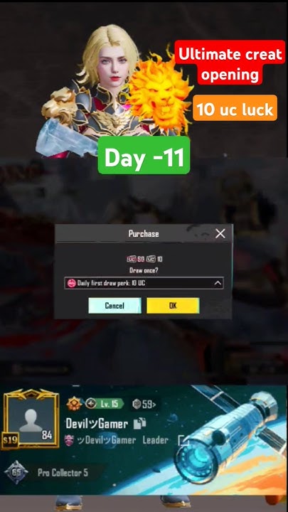 Day -11 | 10 uc | ultimate creat opening #bgmi #pubgmobile - YouTube