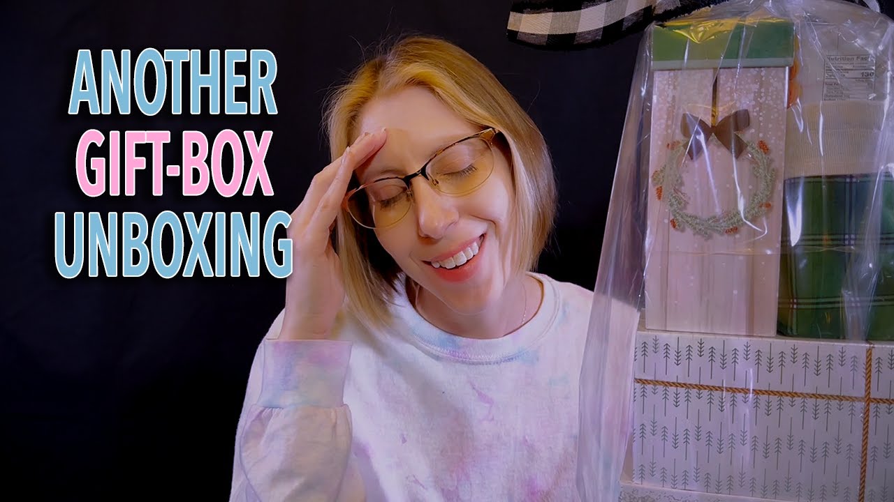 ASMR | Gift Basket Do-over - plastic crinkling, tapping, crunching ...