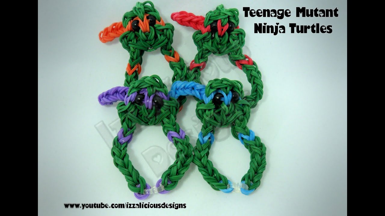 Rainbow Loom Teenage Mutant Ninja Turtle Charm Bracelet - YouTube
