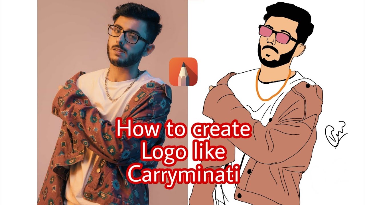 CarryMinati logo art | vector art | simple tutorial - YouTube