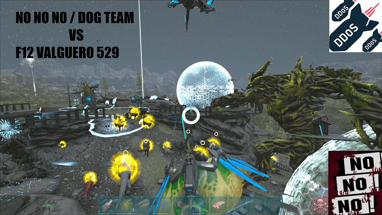THE DDOS WAR No No No/Dog Team VS F12 in Valguero 529 | Ark Official ...
