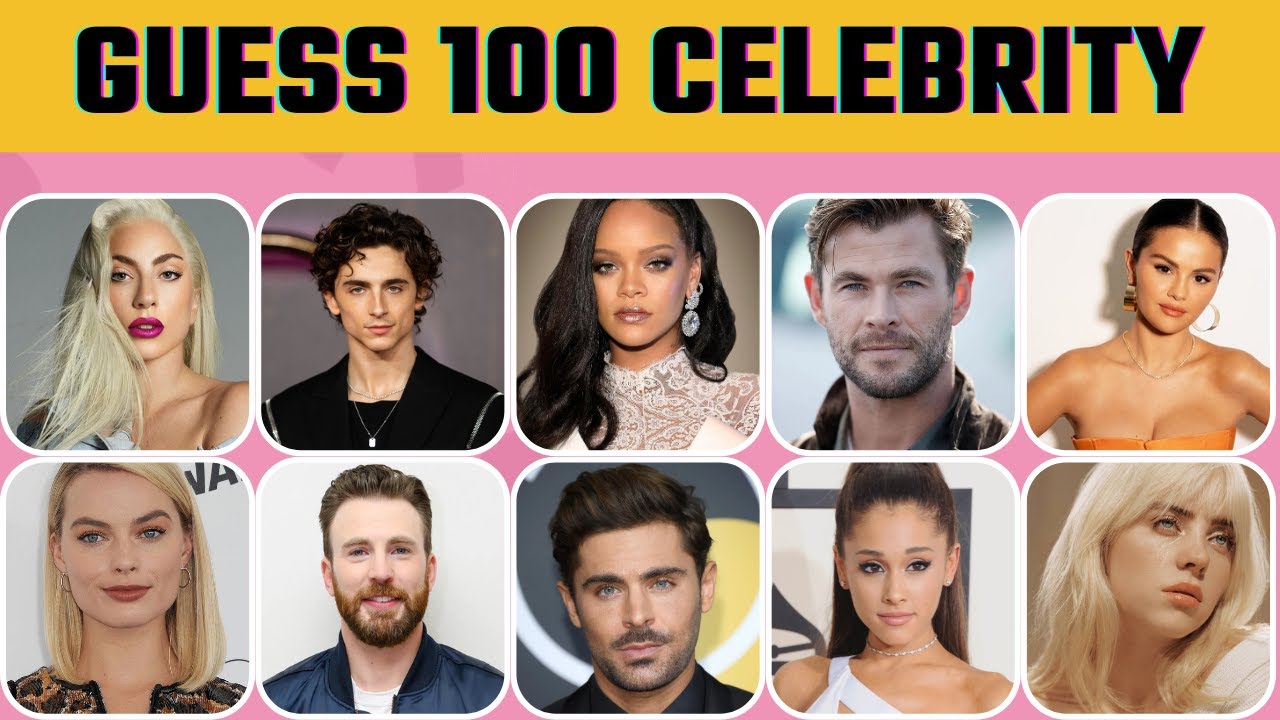 Guess The Celebrity In 3 Seconds | Can You Guess Them All 100 Celebrity ...