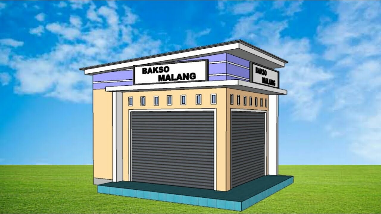 #23 Desain Toko Minimalis │ Membangun Ruko Simpel - YouTube