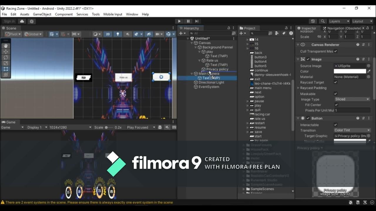 How to make UI Buttons Part1 Unity |3D| in Urdu for Beginners - YouTube