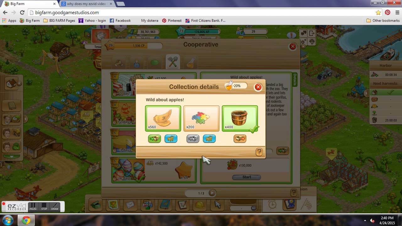 How to add Collection items to projects on Big Farm - YouTube