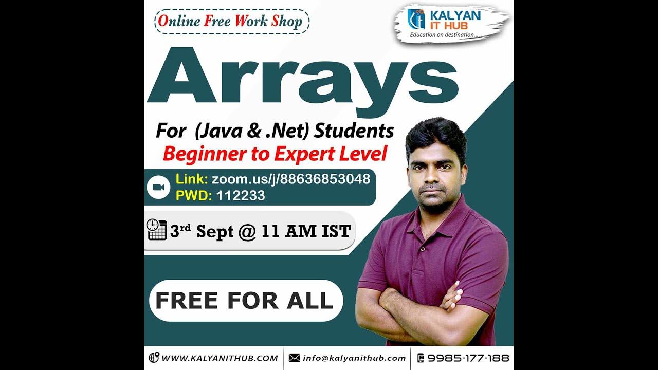 Arrays for JAVA & .Net - FREE Workshop | Kalyan IT Hub - YouTube