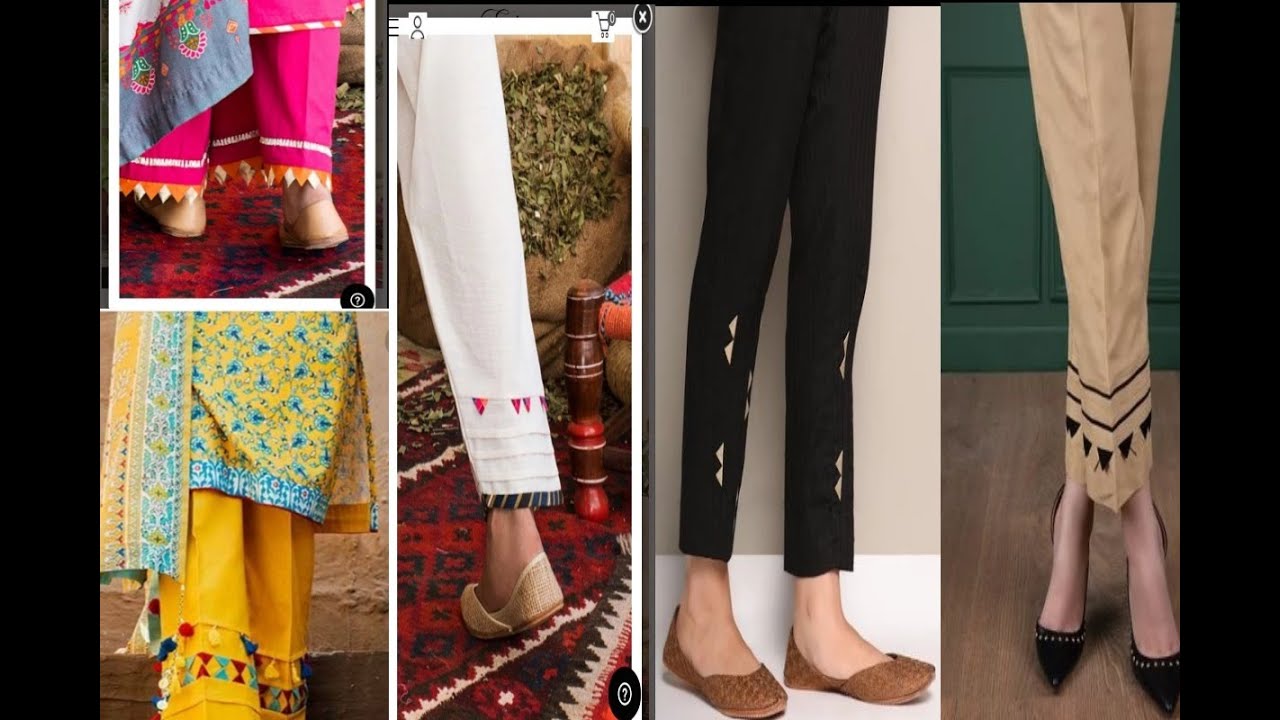 Kumkum And Triangle Trouser poncha Design // Trouser Triangle Design ...