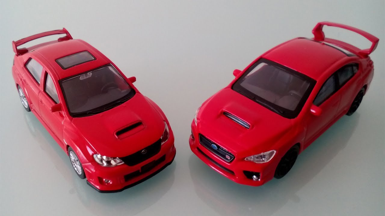 Subaru Impreza WRX STI Comparison 2013 RMZ - 2017 Bburago Model 1/43 ...