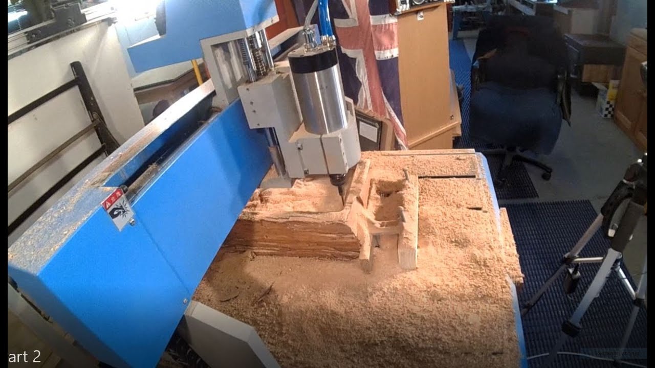 6090 CNC router machining firewood into a 3D relief Art Décor Part 2 ...