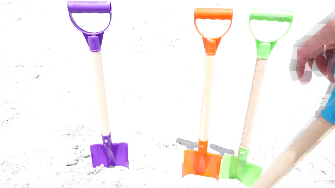 Colors for kids to learn with shovel toys for children - YouTube