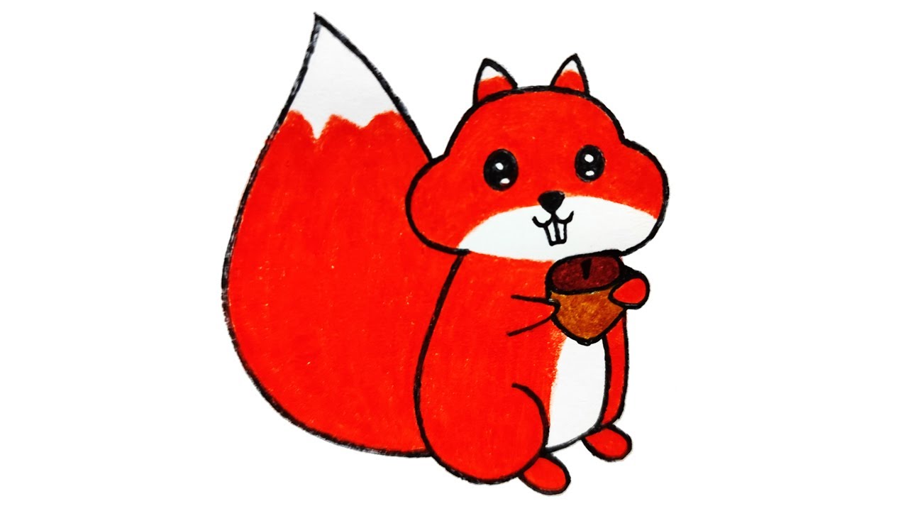 How To Draw Squirrel -How To Painting Squirrel - Squirrel Painting ...