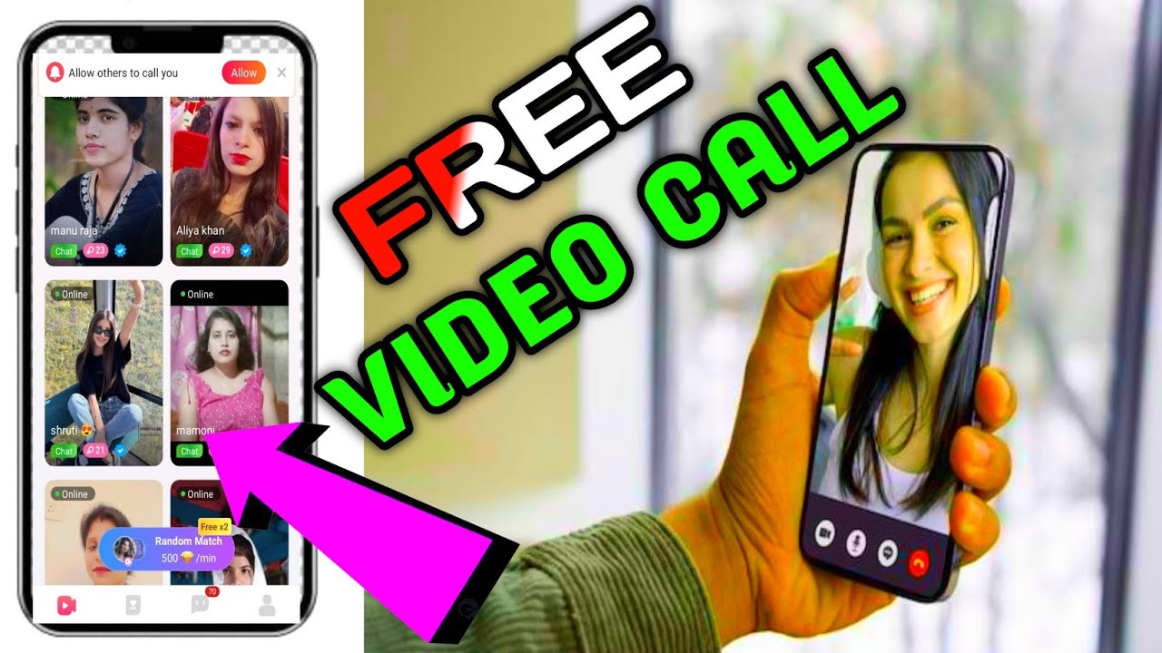 free video calling app//haloo app free me kaise chalaye//girls free ...