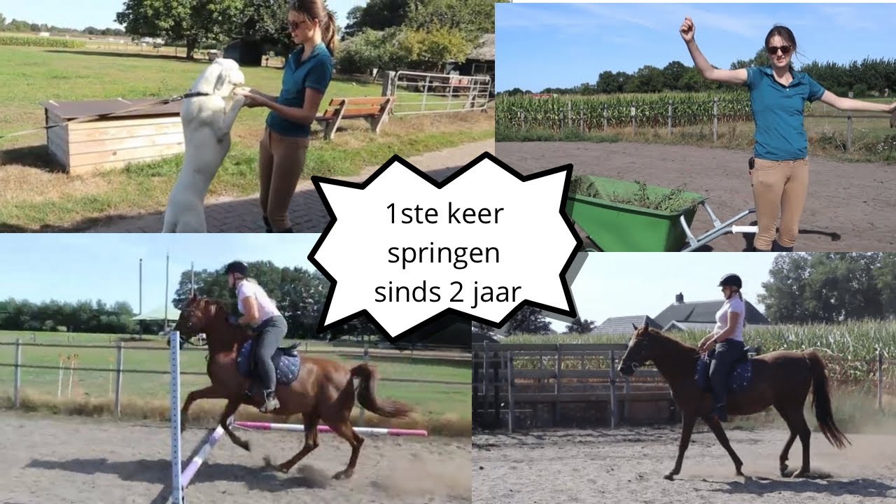 SPRINGEN gaat niet zoals gedacht & rijbak ONKRUID plukken Vlog #68 ...