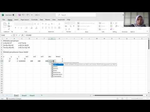 UTS | METODE PENYELESAIAN GAUSS SEIDEL, BISEKSI, DAN INTERPOLASI LAGRANGE ORDE 2 (EXCEL DAN ...