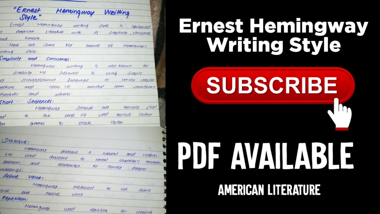 Question: Ernest Hemingway writing style novel - YouTube